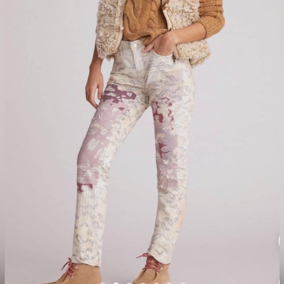 Pilcro | Jeans | Pilcro Slim Boyfriend Patched Embroidered Crop Denim ...